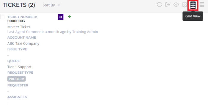 How to switch between ticket table view and grid view - Deskware : Deskware